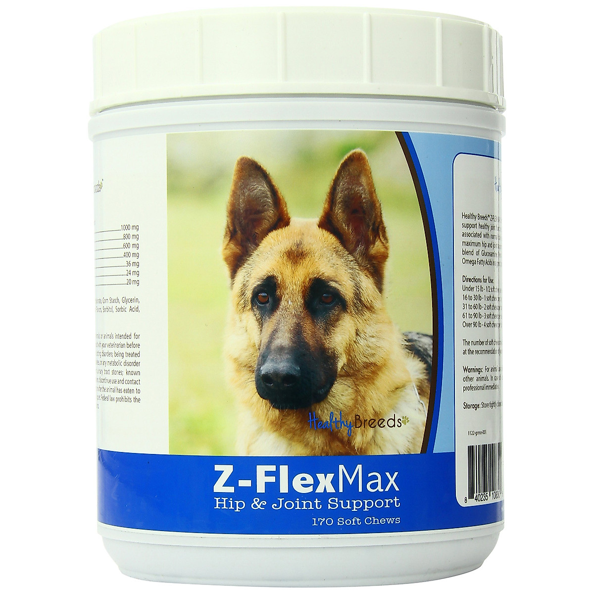 Healthy Breeds German Shepherd Z-Flex Max Hip and Joint Soft Chews 170 Count