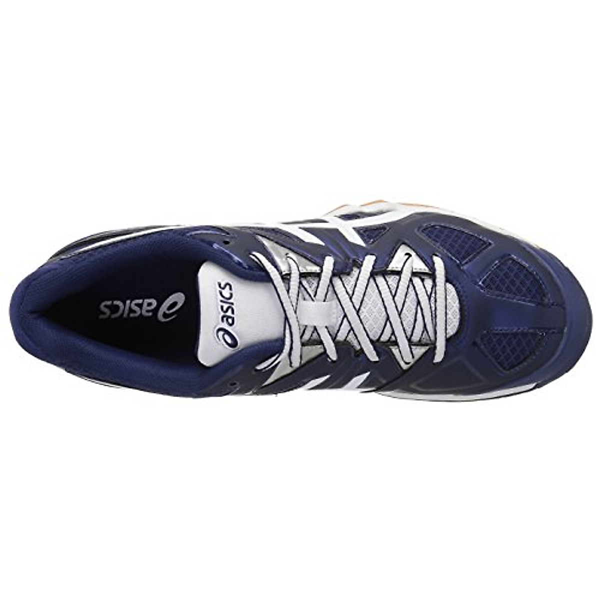ASICS Women's Gel-Tactic Volleyball Shoe, Estate Blue/White/Silver, 8 M US