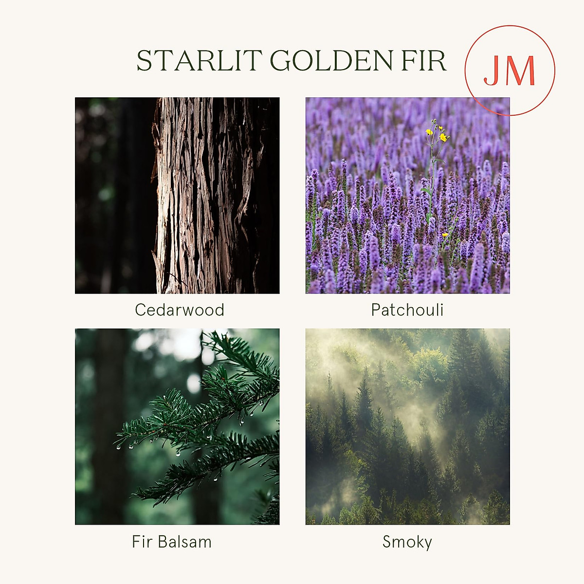 LA JOLIE MUSE Christmas Candle, Cedarwood & Cypress Candle, Holiday Candle Gifts, 75 Hours Long Burning, Natural Soy Candle Gift, Fancy Jar Decorative Candle