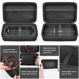Case for Halo Bolt 58830/57720/ Air 58830/ ACDC Max 55500 mWh/ Air + Portable Emergency Power Kit, Storage Holder for Air Nozzles, Extra Accessory, Car Jump Starter, and Charger- Black (Box Only)