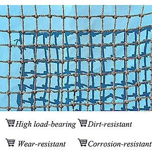 EkiDaz HXRW Rope Net Climbing Rope Net for Kids Multi-Purpose Protective Safety Net Outdoor Climbing Cargo Netting Playground Sets for Backyards (Size : 3 * 5m(9.9 * 15.15ft))