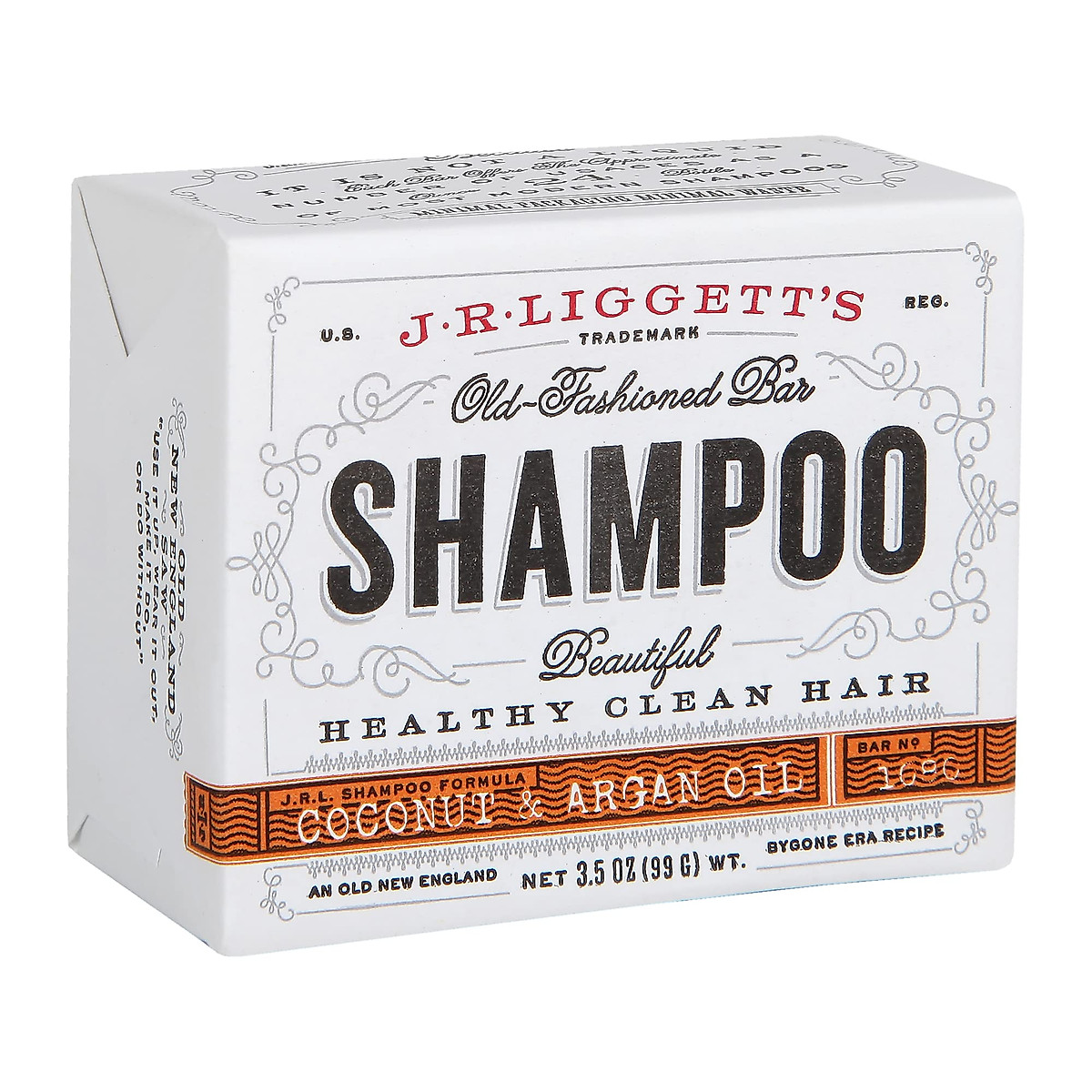 J·R·LIGGETT'S All-Natural Shampoo Bars -Tea Tree & Hemp Oil, Jojoba & Peppermint and Coconut & Argan Oil, Nourishes Follicles with Antioxidants and Vitamins, Sulfate-Free, Set of Three, 3.5 Ounce Bars