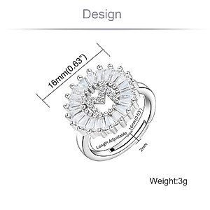 COTTVOTT Initial Letter Knuckle Ring Charm A-Z Alphabet Adjustable Open Rings for Women (M, Silver Color)