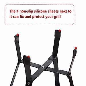 Rolling Cart for Kamado Joe Junior Accessories,Kamado Joe Rolling Nest with Heavy Duty Locking Caster Wheels Powder Coated Steel Rolling Outdoor Cart for Kamado Joe Junior Grill Stand