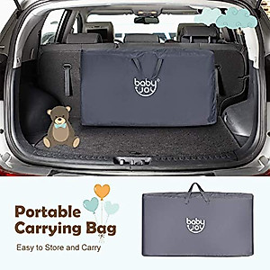 BABY JOY Baby Bedside Crib, Portable Travel Sleeper Bed Side Bassinet w/Carrying Bag, Newborn Bassinet to Infant, Kids Crib with Detachable Mattress, Height & Angle Adjustable, Breathable Mesh, Grey