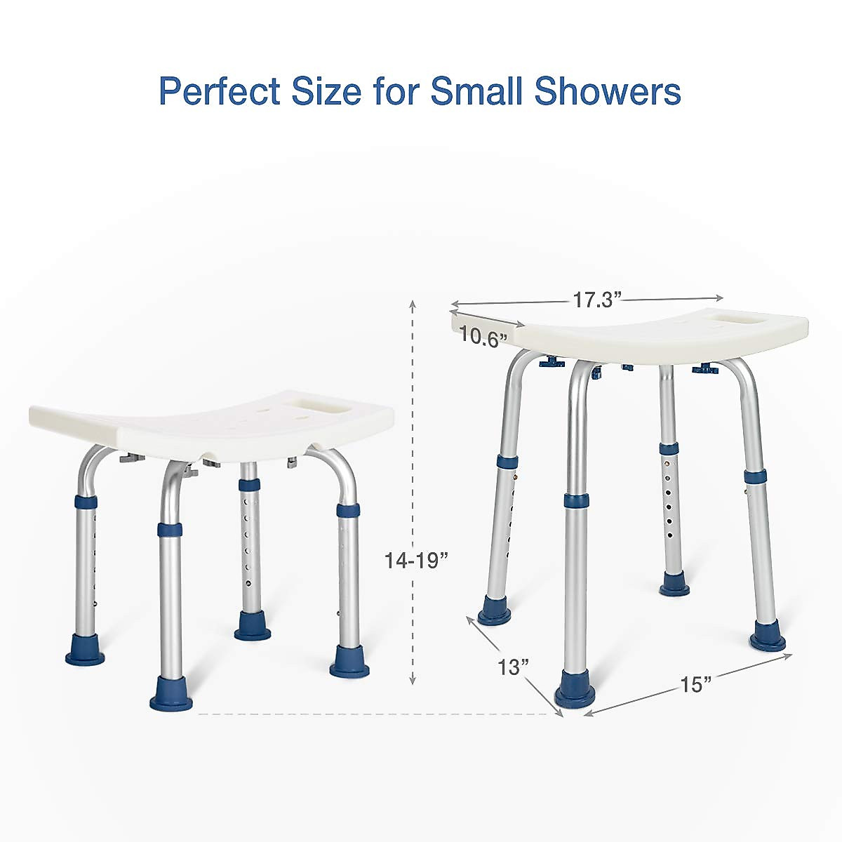 GreenChief Shower Chair for Inside Shower, Narrow Shower Stool Adjustable Bath Seat, Medical Bathtub Stool Small Shower Bench for Elderly, Senior, Handicap, Disabled (300 LBS)