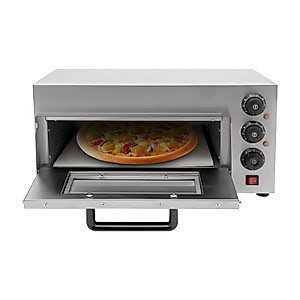 Surneis Pizza Oven, Countertop Microwave Ovens, Commercial Ovens with Thickened Insulation, 1.3KW Indoor Pizza Oven, Adjustable Temperature and Time for Families, Parties, Barbecues