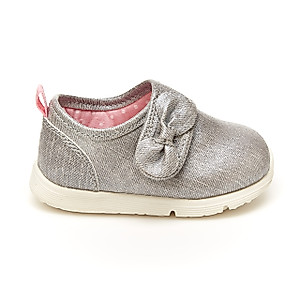 Carter's Every Step Girls Turbo Sneaker, Grey, 4 Toddler