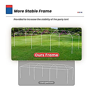 FDW 10x30 Party Tent Wedding Patio Gazebo Outdoor Carport Canopy Shade with Side 8 Removable Walls