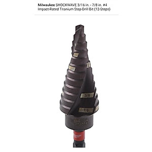 3/16 - 7/8 Impact Step Drill Bit, #4