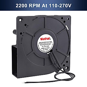 Wathai EC 120mm x 32mm Duall Ball High Airflow Centrifugal Blower Fan AC 110V 115V 120V 220V 240V