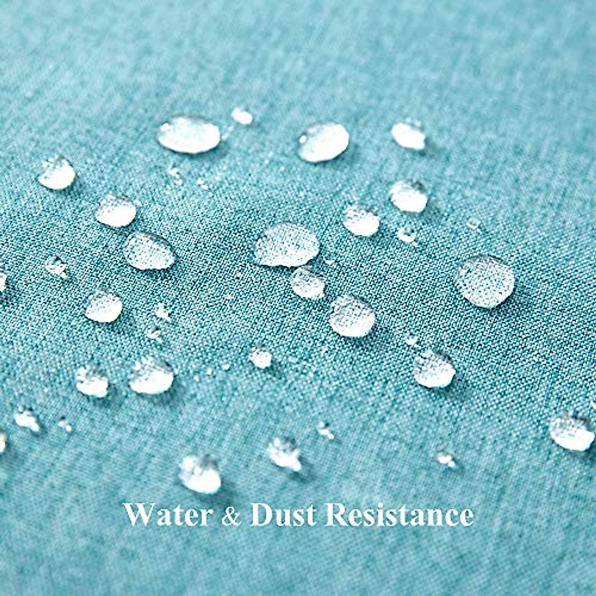 MIULEE Pack of 2 Decorative Outdoor Solid Waterproof Throw Pillow Covers Polyester Linen Garden Farmhouse Cushion Cases for Patio Tent Balcony Couch Sofa 12x20 inch Turquoise