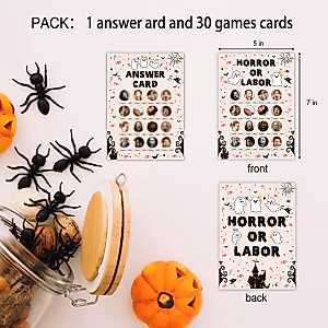 stizak Halloween Labor or Horror Baby Shower Game, Halloween Baby Shower Decorations, Pack 30 Game Cards and 1 Answer Key, Halloween Party Games Favors Decorations Supplies(wsjhl02)