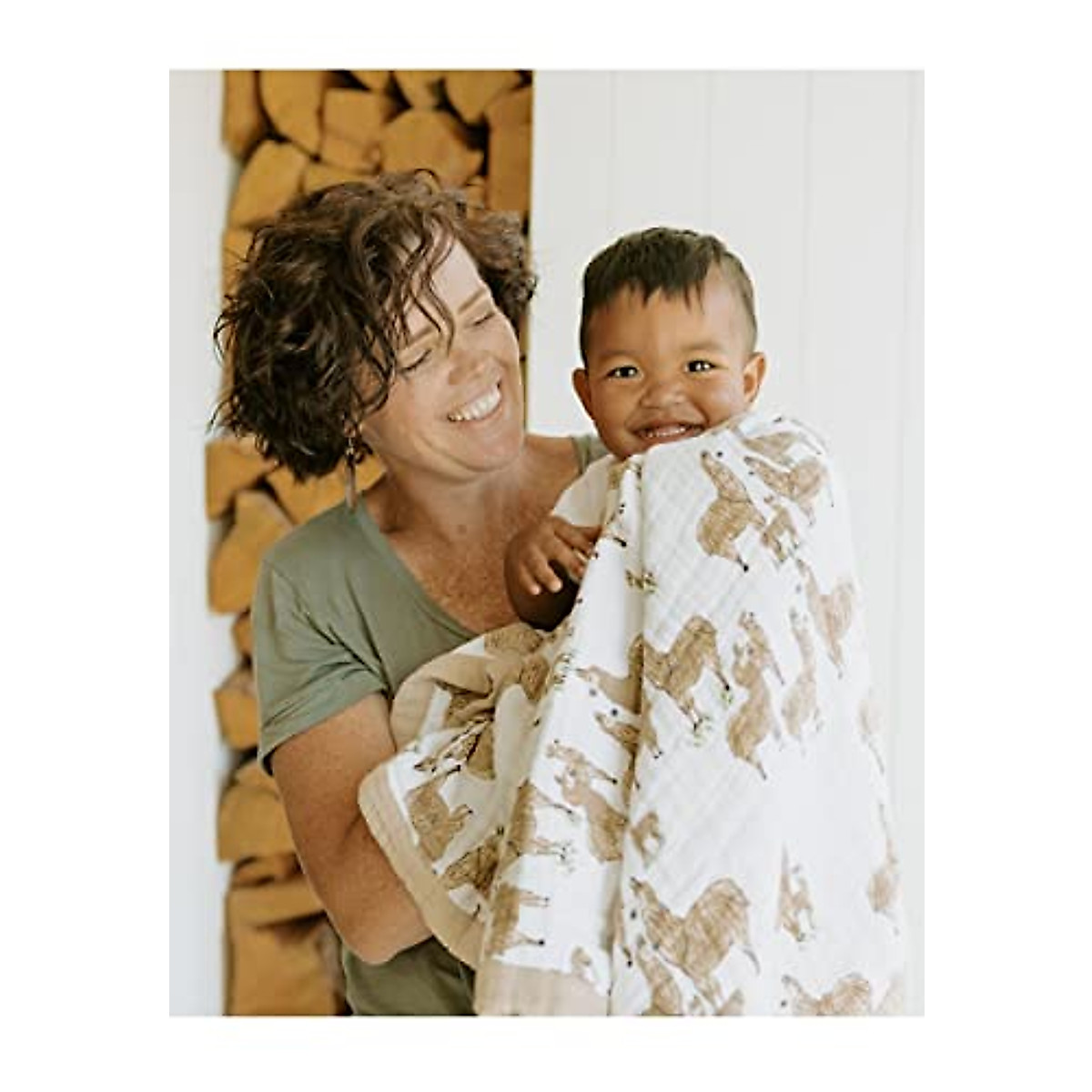 Little Unicorn Llama Llama Cotton Muslin Quilt Receiving Blanket | 100% Cotton | Super Soft | Babies and Toddlers | 30” x 40” | Machine Washable