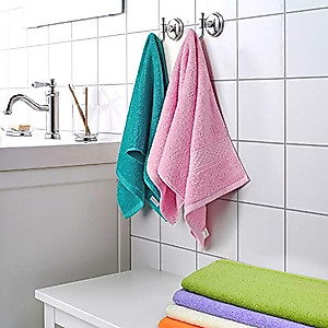 Cleanbear Ultra Soft Hand Towels 12 Pack 6 Colors 100% Cotton Hand Towel Set for Family Members (13 x 29 Inches)