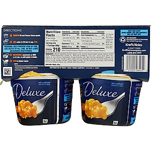 Kraft Deluxe Original Easy Microwavable Macaroni and Cheese Cups (4 ct Pack, 2.39 oz Cups)