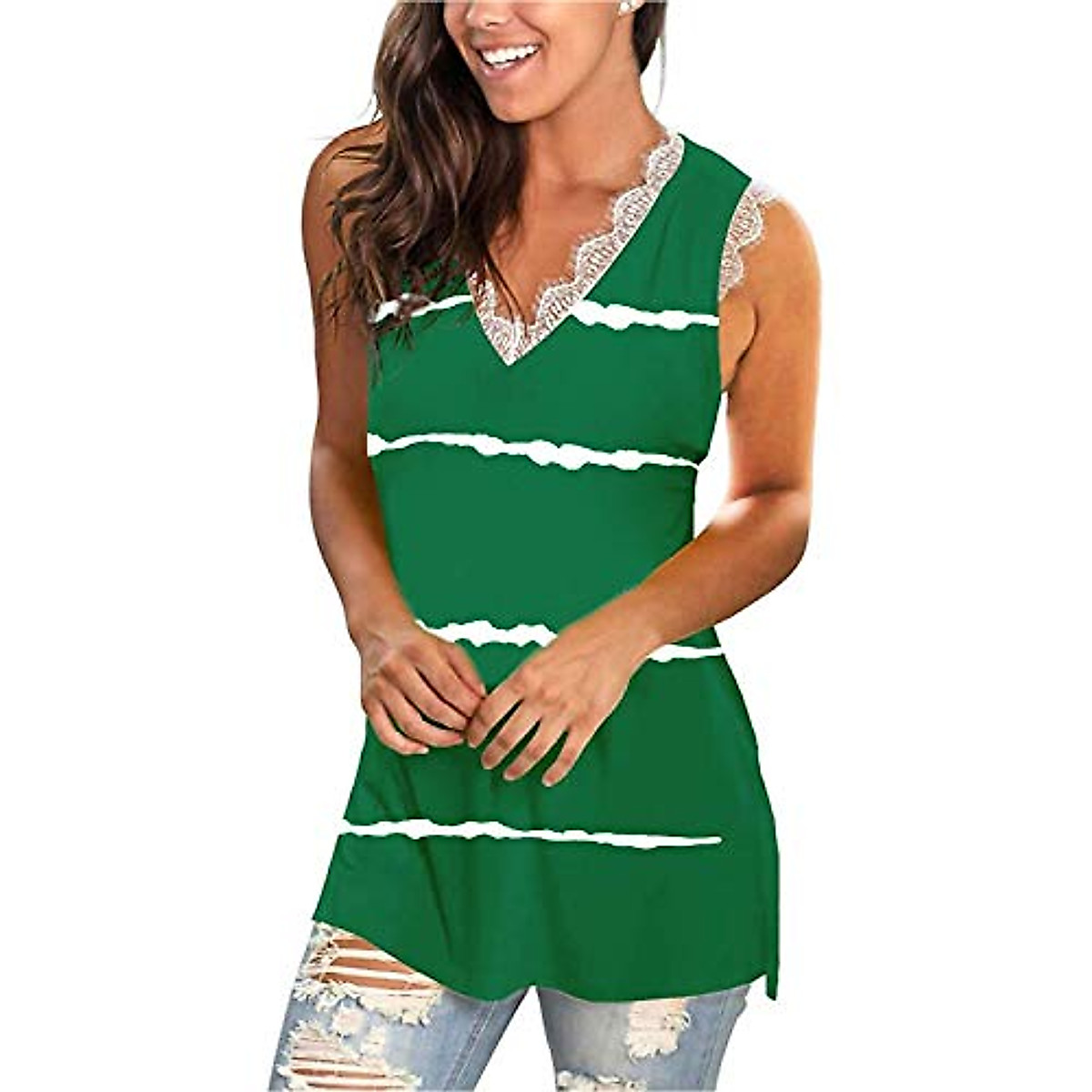 SmallYin Womens Short Sleeve V Neck T Summer V Neck Blouse Plain Workout Tops Loose Fit Loose Casual Tees with Pocket