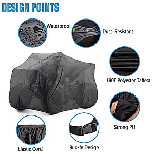 ATV Covers Waterproof 4 Wheeler Covers Quad Covers Used for Polaris Yamaha Suzuki Honda Kawasaki Kart