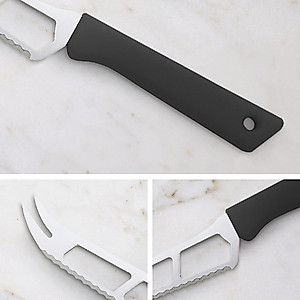 Messermeister 6-Inch Cheese and Tomato Knife, Black