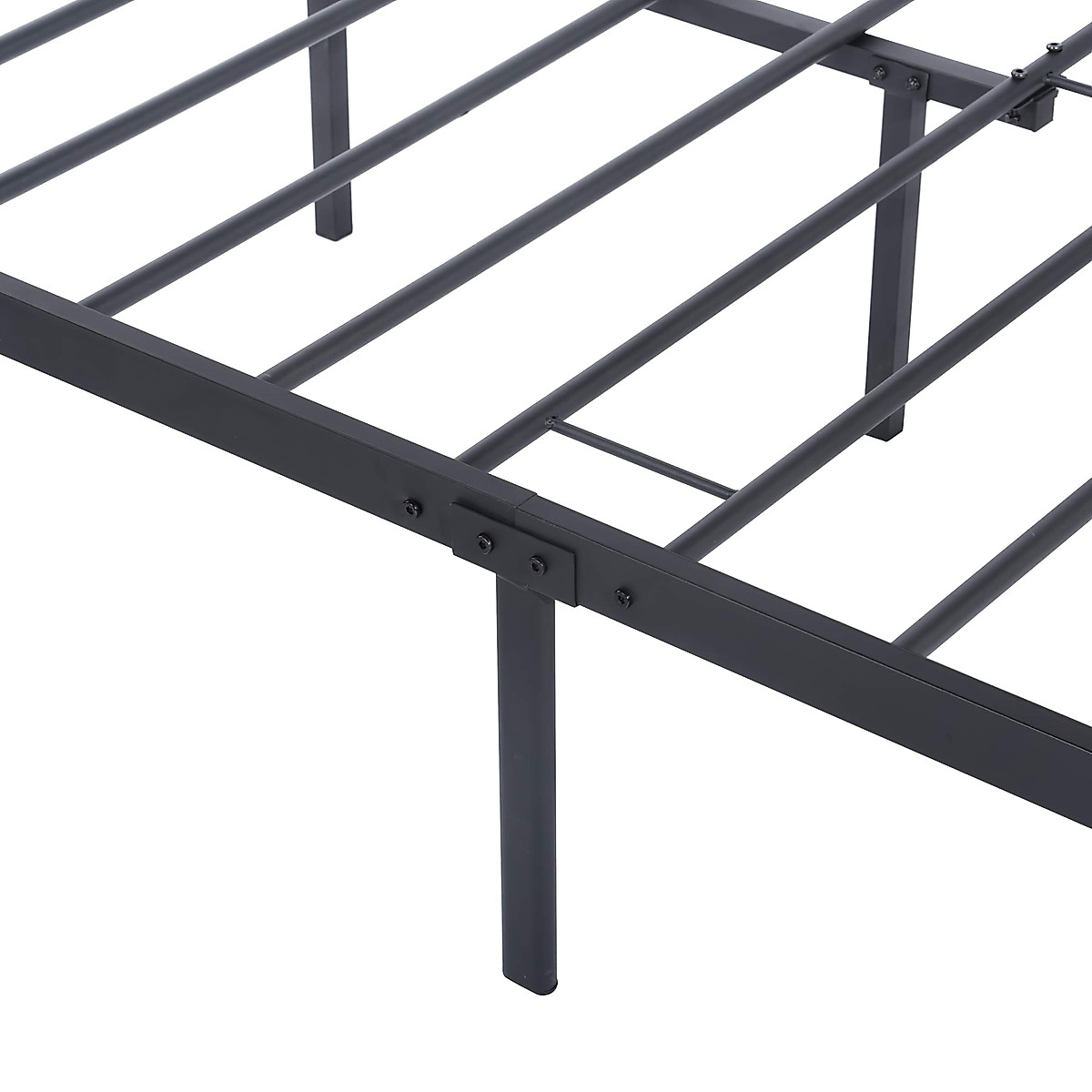 Full Size Platform Bed Frame with Headboard, Nordic Style Metal Bed Easy Assembly, Size 77.256.134.8 Inches