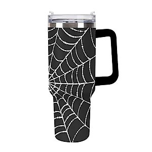 Goth Spider Web 40OZ Tumbler Stainless Steel Travel Mug Water Bottle Car Cup Tea Cups with Lid Black-style