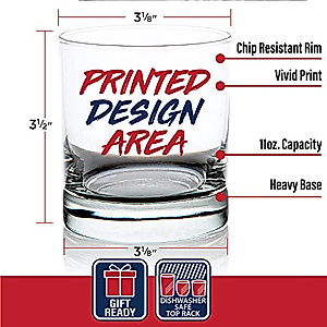 Toasted Tales Seas And Greetings Christmas Drinking Glasses | 11 oz Bourbon Whiskey Rock Glass | Novelty Christmas Whiskey Tasting Glasses | Christmas Home Décor Accessory | Holiday Glassware