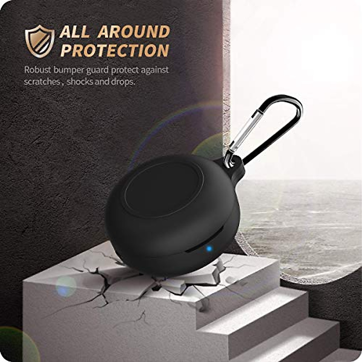 Case for LG Tone Free Case Cover, TOLUOHU Carry/Shockproof/Waterproof Silicone Protect Skin Case Cover for LG Tone Free FN4/FN5W/FN6/FN7 Wireless Earbuds Bluetooth Headphones Accessories with KEYCHAIN