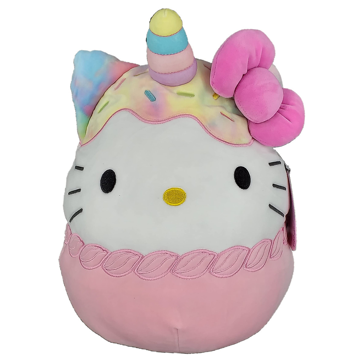 Squishmallows Official Kellytoy Sanrio Squad Squishy Stuffed Plush Polyester Toy Animal (Hello Kitty (Cupcake), 8 Inches)