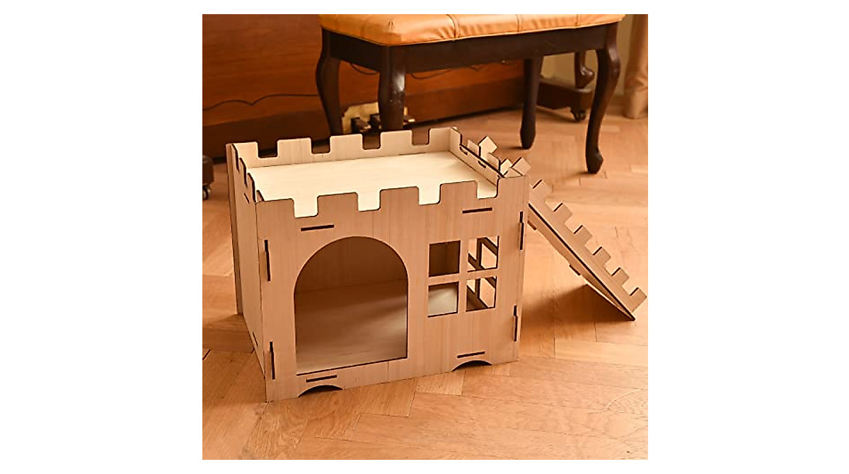 Extra Large Wooden Rabbit Castle - Perfect for Small Pets