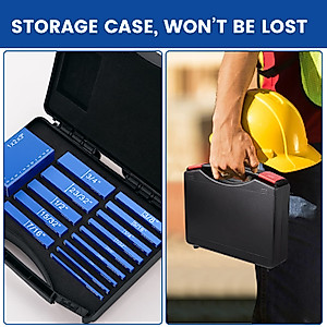 Neitra Setup Blocks Woodworking - 15 PCS Aluminum Height Gauge Blocks Set - Woodworking Measuring Tools Precision Setup Bars for Router Table Saw, Blue