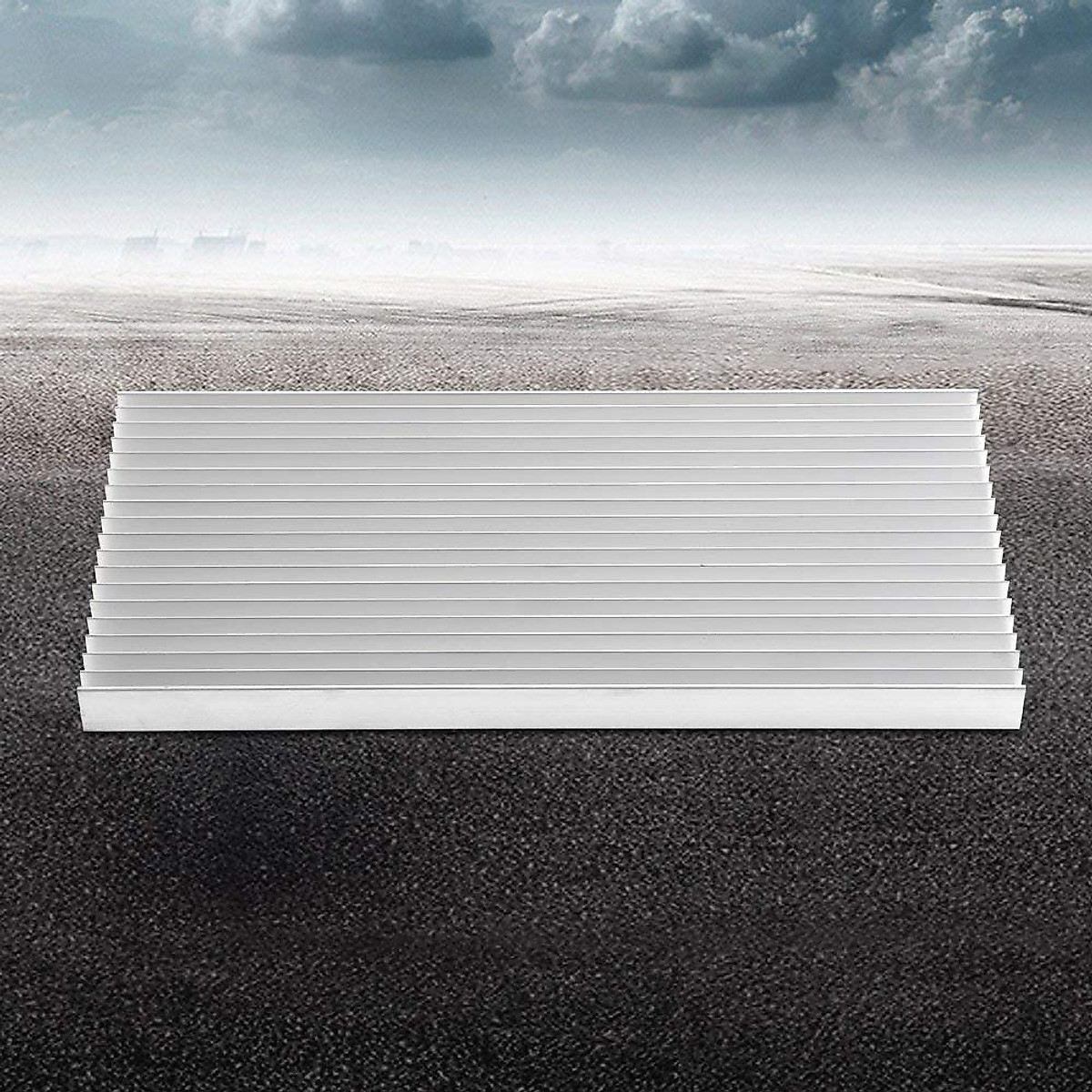 Aluminum Heat Sink Heatsink Module Cooler Fin for High Power Amplifier Transistor Semiconductor Devices with Dense 19 pcs Fins 11.8"(L) x 5.51"(W) x 0.79"(H) / 300 mm (L) x 140 mm (W) x 20 mm (H)