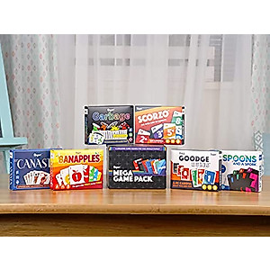 Regal Games Mega Card Family Game Pack with Canasta, Spoons and a Spork, Garbage, ScorZo, The Goodge Rules, and Banapples Decks