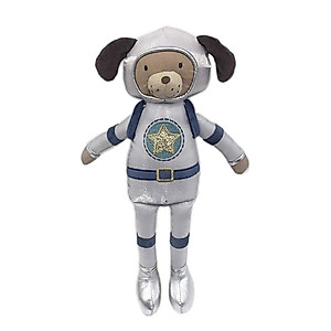 MON AMI Archie Astronaut Dog Stuffed Toy, Astronaut Plush Toy & Animal, Great Gift for Kids, Perfect Party Favor and Birthday Gift for Toddlers, Boys, Silver, 15"