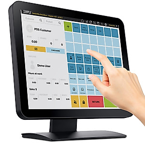 ORYX 17-inch Capacitive LED Multitouch Screen POS Monitor - Waterproof True Flat Seamless Design - USB Port, VGA & HDMI Input - Home, Office, Retail, Restaurant, Gym, Bar [No Driver Required]