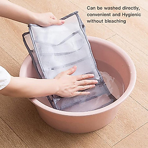 2Pcs Wardrobe Clothes Organizer - Closet Organizers and Storage Baskets, 7 Grids Closet Organizers, Stackable and Foldable Clothes Drawer Mesh Separation Box, Clothing Storage Bins