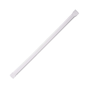 Karat C9090 7.75" Jumbo Straws (5mm Diameter), Paper-Wrapped, Clear (Case of 12000)