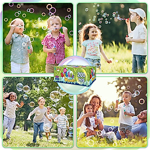 200 Pcs Mini Bubble Wands in 10 Colors, Bulk Party Favors for Kids, Themed Birthday, Christmas, New Year, Valentine, Carnival, School Classroom Prizes for Boys & Girls, Ideal Goodies Bags Stuffers