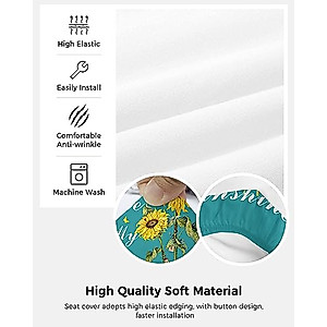 Big buy store Office Chair Cover Sunflower Butterfly Desk Chair Cover Stretch Elastic Universal Computer Chair Covers My Sunshine Teal Green Stretch Rotating Chair Slipcovers Protectors