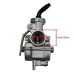 PZ20 Carburetor for Kazuma Baja 50cc 70cc 90cc 110cc 125cc TaoTao 110B NST SunL Chinese Quad 4 Stroke ATV 4 Wheeler Go Kart Dirt Bike Honda CRF50F XL75 CRF80F XR50R with Air Fuel Filter