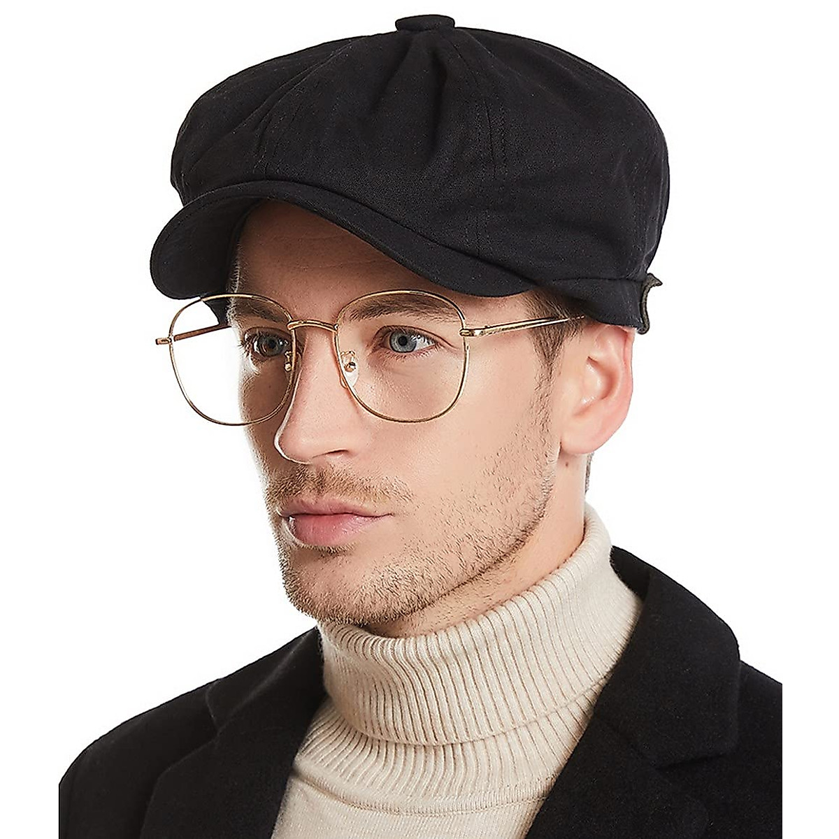 CLAPE Ivy Cabbie Cap Peaky Newsboy Hunting Beret Flat Herringbone Ascot Octagonal Sun Hat Baker Boy Beret Gatsby Golf Cap Classic Driving Hat