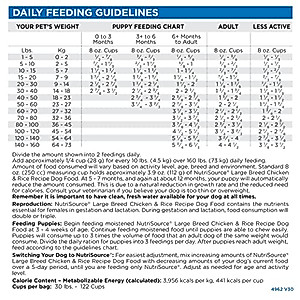 NutriSource Adult Dog Food, Made with Chicken and Rice, Large Breed, with Wholesome Grains, 30LB, Dry Dog Food