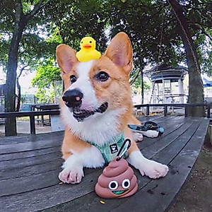 LZSOMPK Cute Dog Poop Bag Holder for Leash Durable Dog Poop Bag Dispenser for Dog Waste Bags Includes 1 Roll 15 Bags