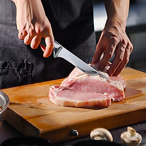 Kitory Boning Knife 6", Carving Knife Fillet Knife with Sheath, Ergonomic & Pakkawood Handle, 2023 Gift