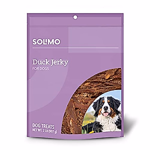 Amazon Brand - Solimo Duck Jerky Dog Treats,2 pounds
