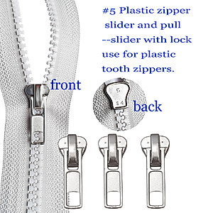 Zipper Pull 12 Pcs, Replacement Zipper Slider,Zipper Repair Kit #5, Fix Zipper Repair Kit for Repairing Coats ,Jackets , Metal Plastic and Nylon Coil Zippers.