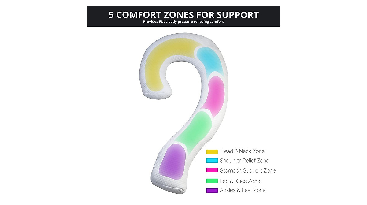 Contour Swan Body Pillow for Full Body Support & Spinal Alignment