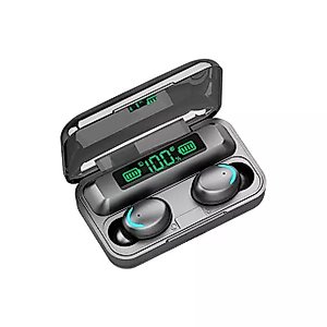 Generic Atrue Wireless Earbuds Bluetooth Headphones Touch Control with Power Bank Lightweight IPX7 Waterproof Stereo Earphones, Black