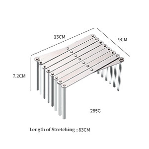 Aebor Pot Lid Organizer, Kitchen Dish Plate Pot Lid Holder Adjustable Length Stainless Steel Chopping Board Organizer Stand Holder for Pan Lids, Plates, Dishes, Cutting Boards (2Pcs(Longer Version))