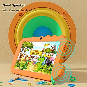 COOPERS Kids Tablet, 7 inch Tablet for Kids, Android 11.0 Tablets PC 2GB+32GB ROM Toddler Tablet for Children, Pre-Installed Kids Software, Dual Camera, Dual Speaker, WiFi Tablet Computer, Yellow