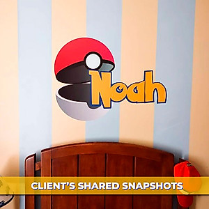 Generic Custom Name Wall Decal for Boys Bedroom - Wall Sticker for Kids Room - Custom Wall Decals for Decoration - Customization Decal Wall Decor for Kids Rooms, Red and White